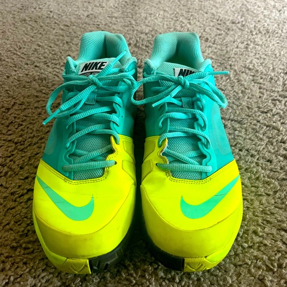 Nike | Shoes | Nike Turquoise And Yellow Womans Basketball Shoes | Poshmark